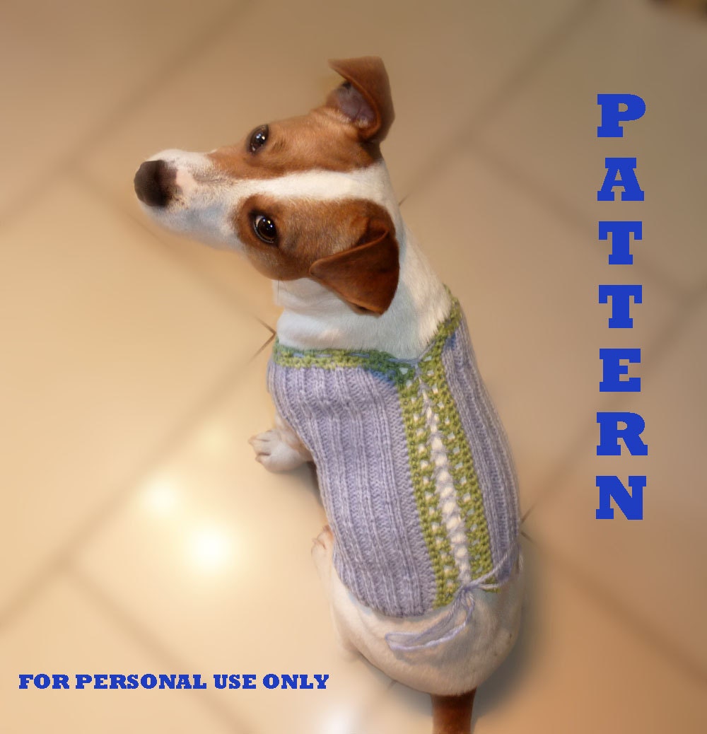 Knit and Crochet Dog Sweater PATTERN / PDF by TheMailoDesign