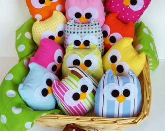lovely plush mini owl choose any color by LilyRoseCraft on Etsy