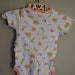 Vintage PILUCHO Short Sleeve Adjustable Snap ZOO Onesie Baby