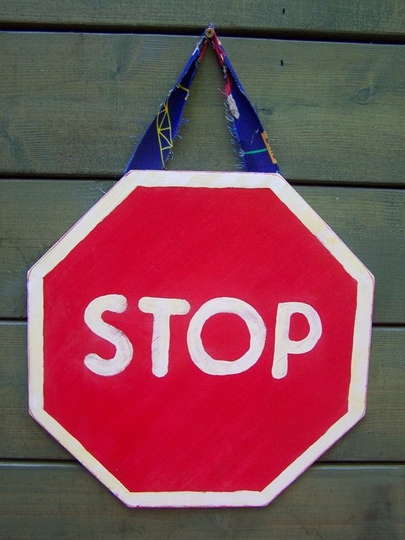 Children's wall art stop sign