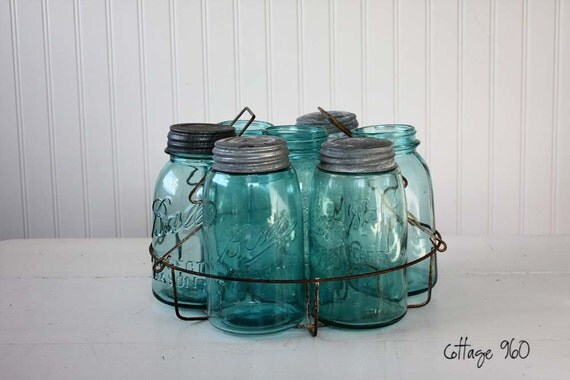 vintage wire canning jar holder rack
