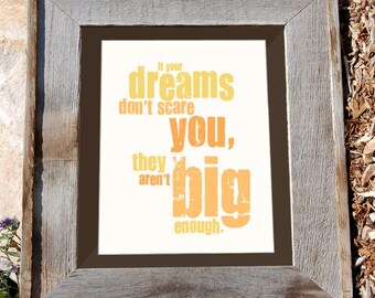 Popular items for dreams quote print on Etsy