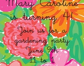 Items similar to Fun Floral Custom Invitations on Etsy