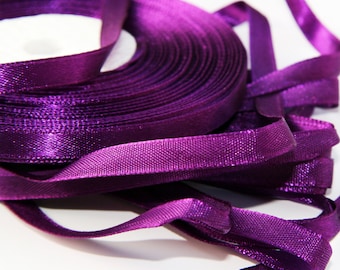 Purple satin ribbon | Etsy