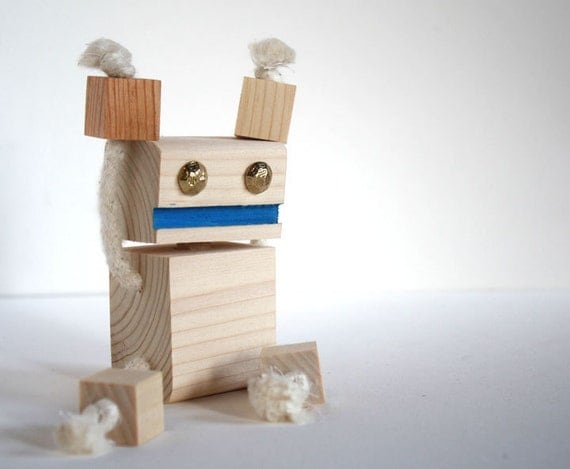 Block Bot Wooden Toy Robot