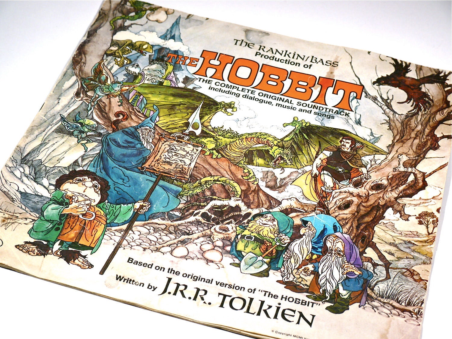 SALE The Hobbit: vintage color illustrated book from the