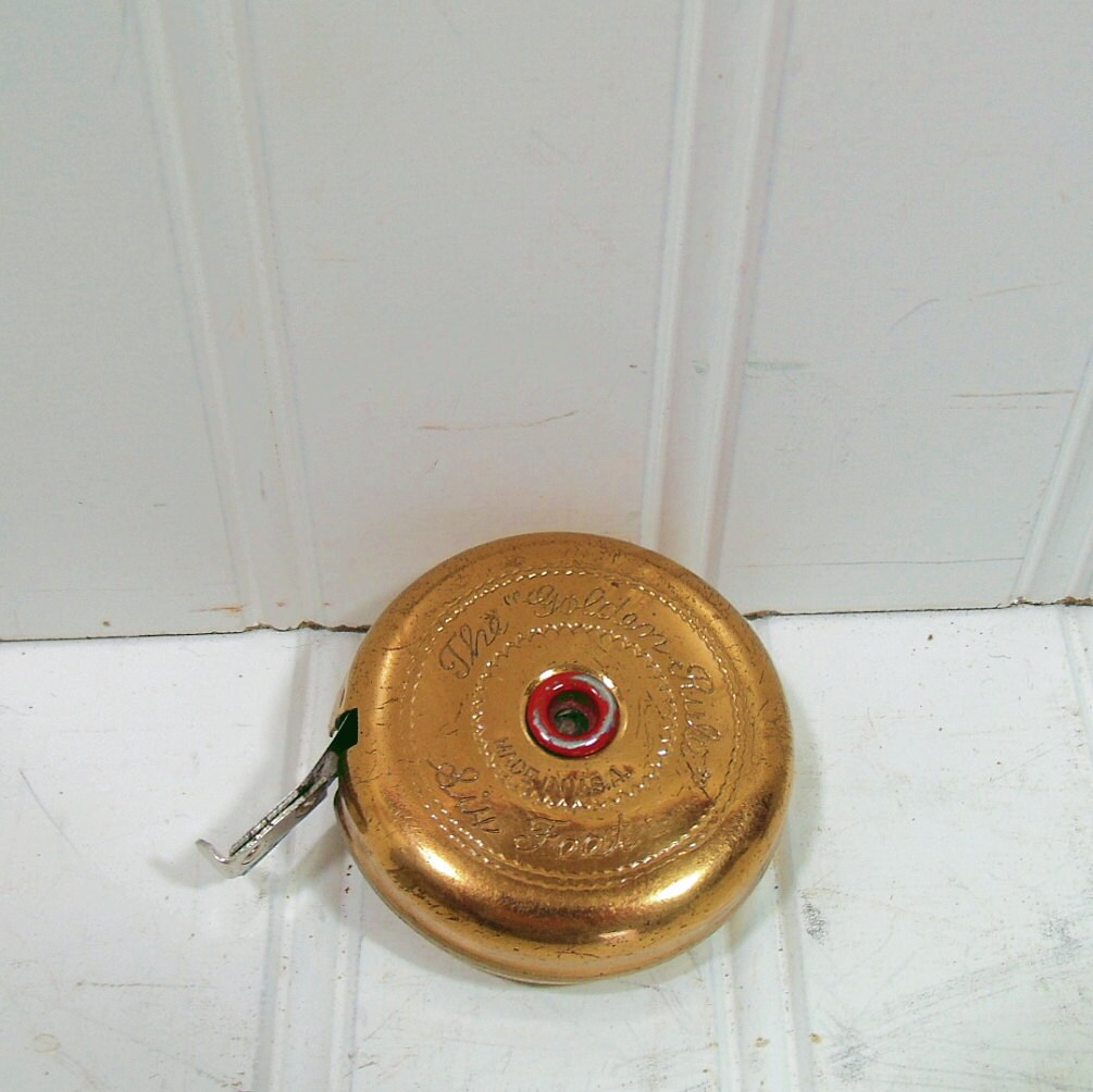 Golden Rule Metal Measuring Tape Gold Covered Case