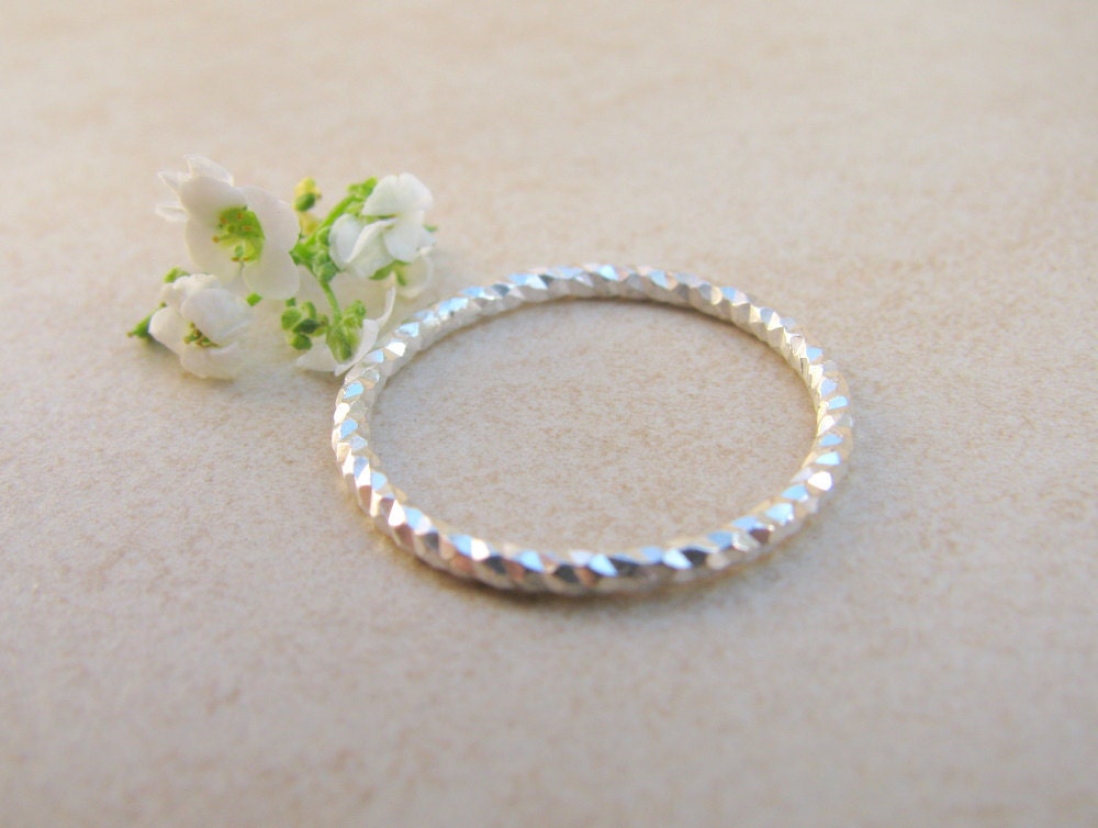 Sterling silver ring stacking ring engraved ring by ArtIsApassion