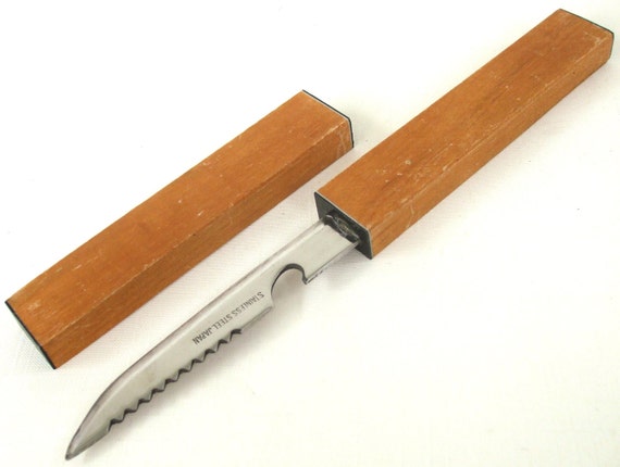 Floating Fish Knife Vintage Tackle stainless steel wood