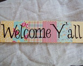 Items similar to southern hospitality welcome sign vintage looking ...
