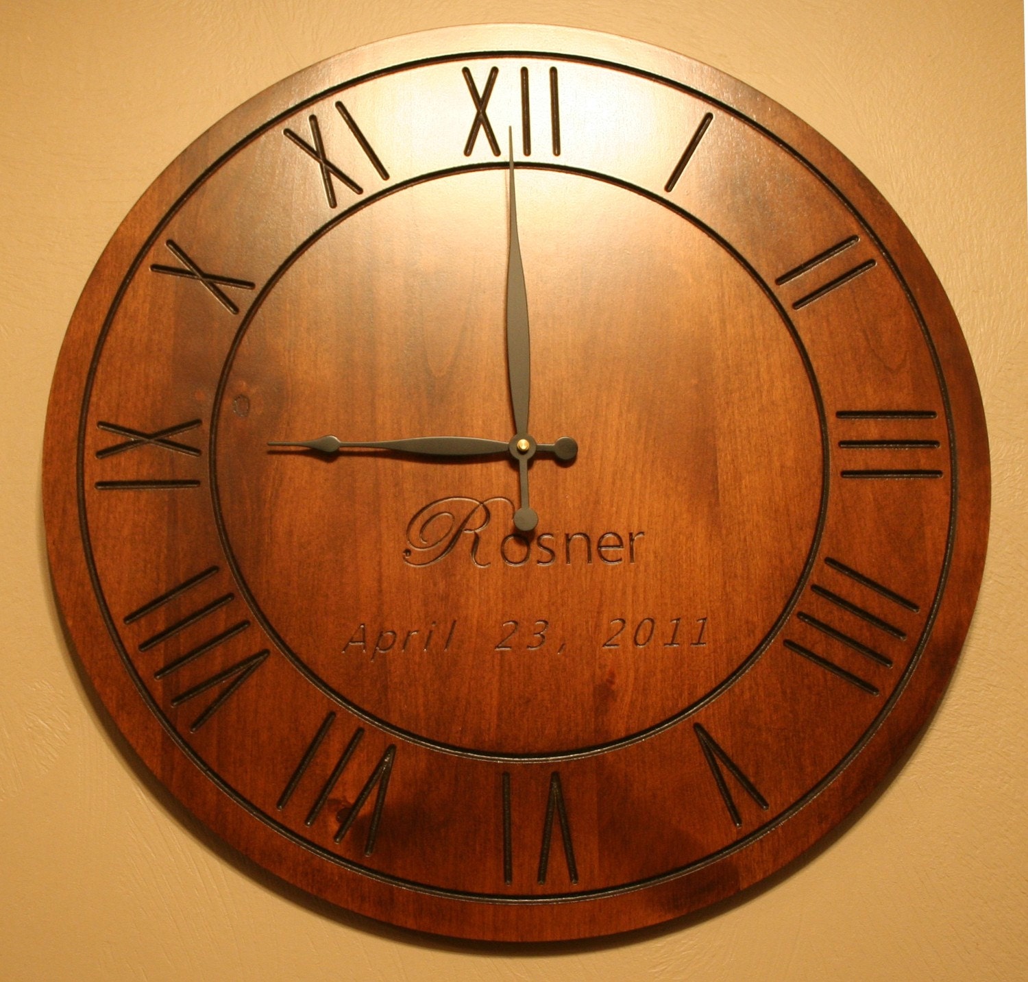 Customize Your OWN Clock Custom Engraved Wood Clock Customize Your OWN Clock Custom Engraved Wood Clock