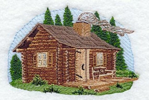 Log Cabin Embroidery Design