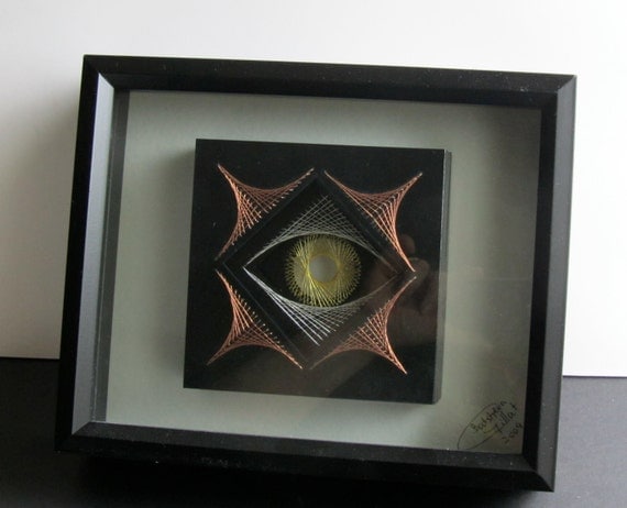 STRING ART Home Décor Abstract EYE Wall Art Handmade Original