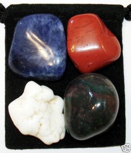 ANXIETY TAMER Tumbled Crystal Healing Set 4 by TheMagicIsInYou