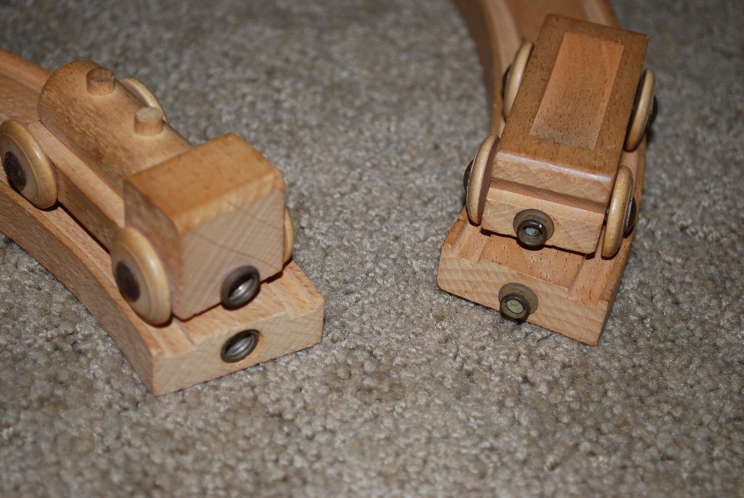 Vintage 1950's Jack Built Toy Wood Snap Train Set 20pcs