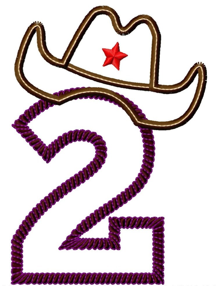 Rodeo Time Applique Number Set Machine by LilliPadGifts on Etsy