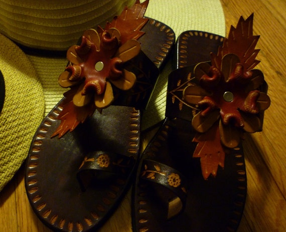 Handmade Exotic Leather Slippers from Guyana South America