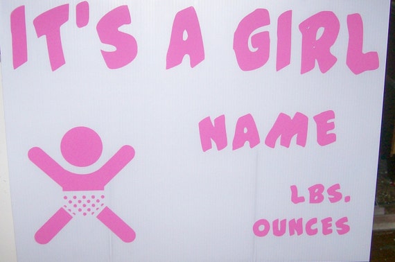 Items similar to Celebrate your new addition with a bright Yard Sign ...