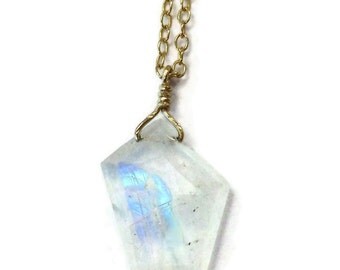 Red Ruby Quartz Necklace Yellow Gold Jewelry by jewelrybycarmal