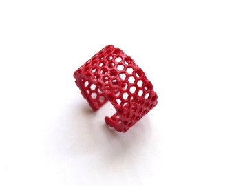 3d printed geometric ring Triangulated Ring in by ArchetypeZ