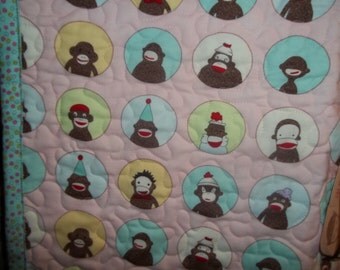 Sock monkey quilt | Etsy