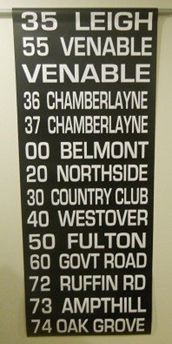 Items similar to Richmond VA Bus/Trolley Destination Roll Sign on Etsy
