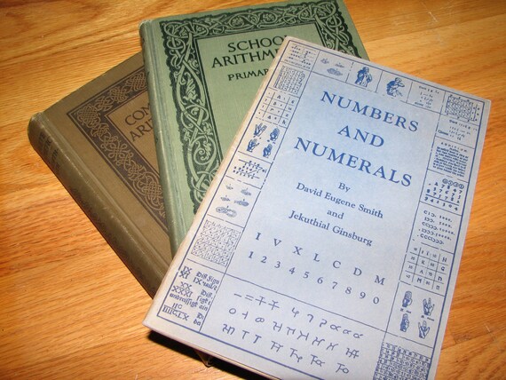 Vintage book lot 3 vintage math books