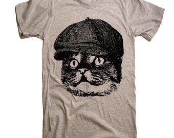 Mens Hooligan CAT T Shirt tee - American Apparel Tshirt - XS S M L XL ...