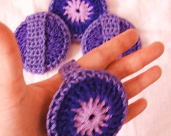 Pastel Crochet Nylon Pot Scrubbers Set of 4 Pink by ArtistBeeBee