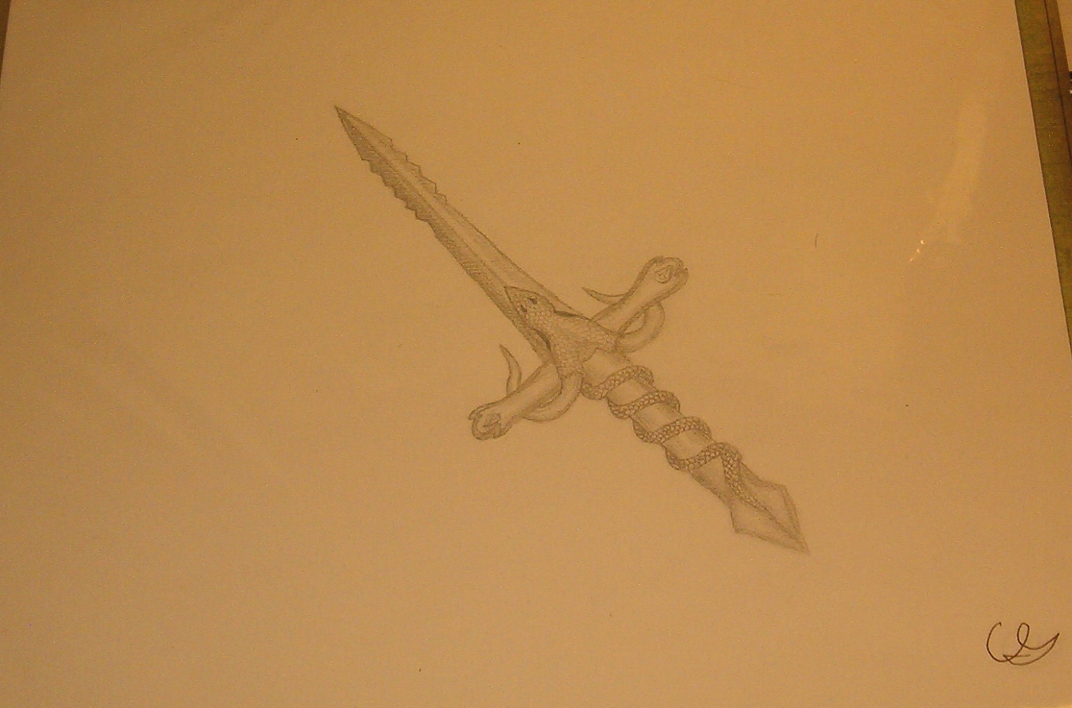 Camille's Sword of the Dragon Slayer Art Pencil Drawing