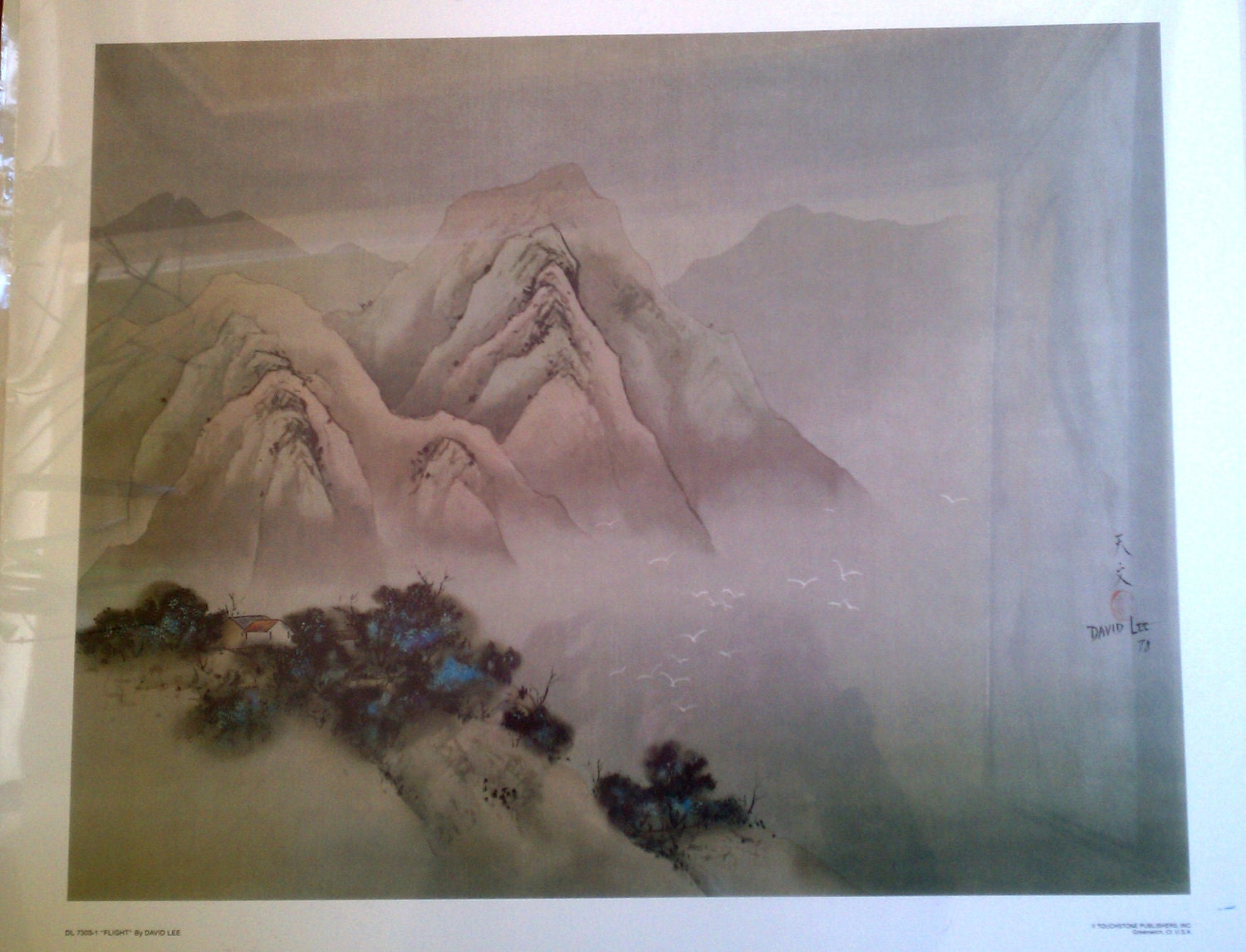Vintage David Lee 1978 Lithograph Flight