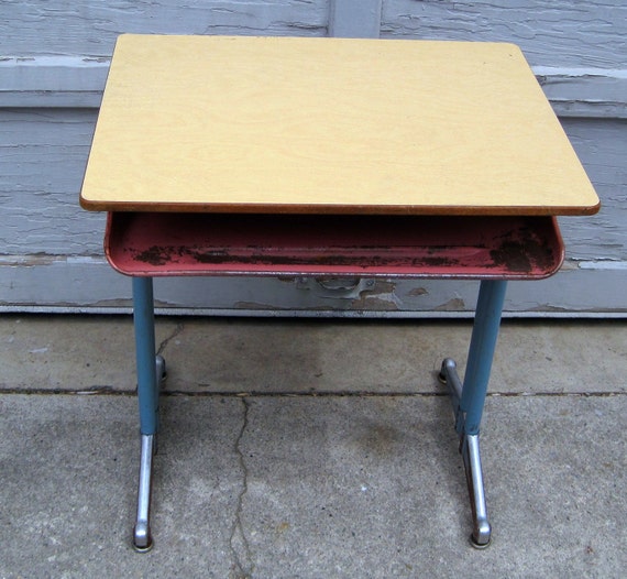 Items similar to Vintage children's school desk on Etsy