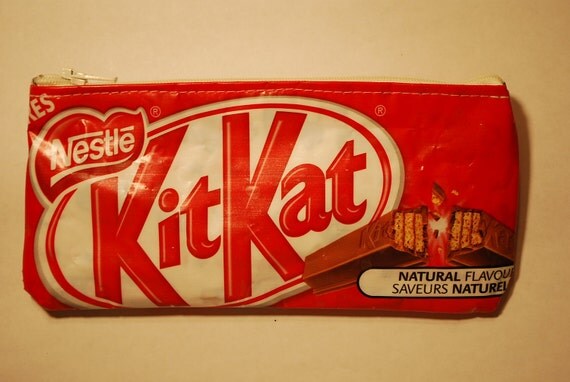 Items similar to Kit Kat Chocolate Bar Recycled Candy Wrapper Wallet ...