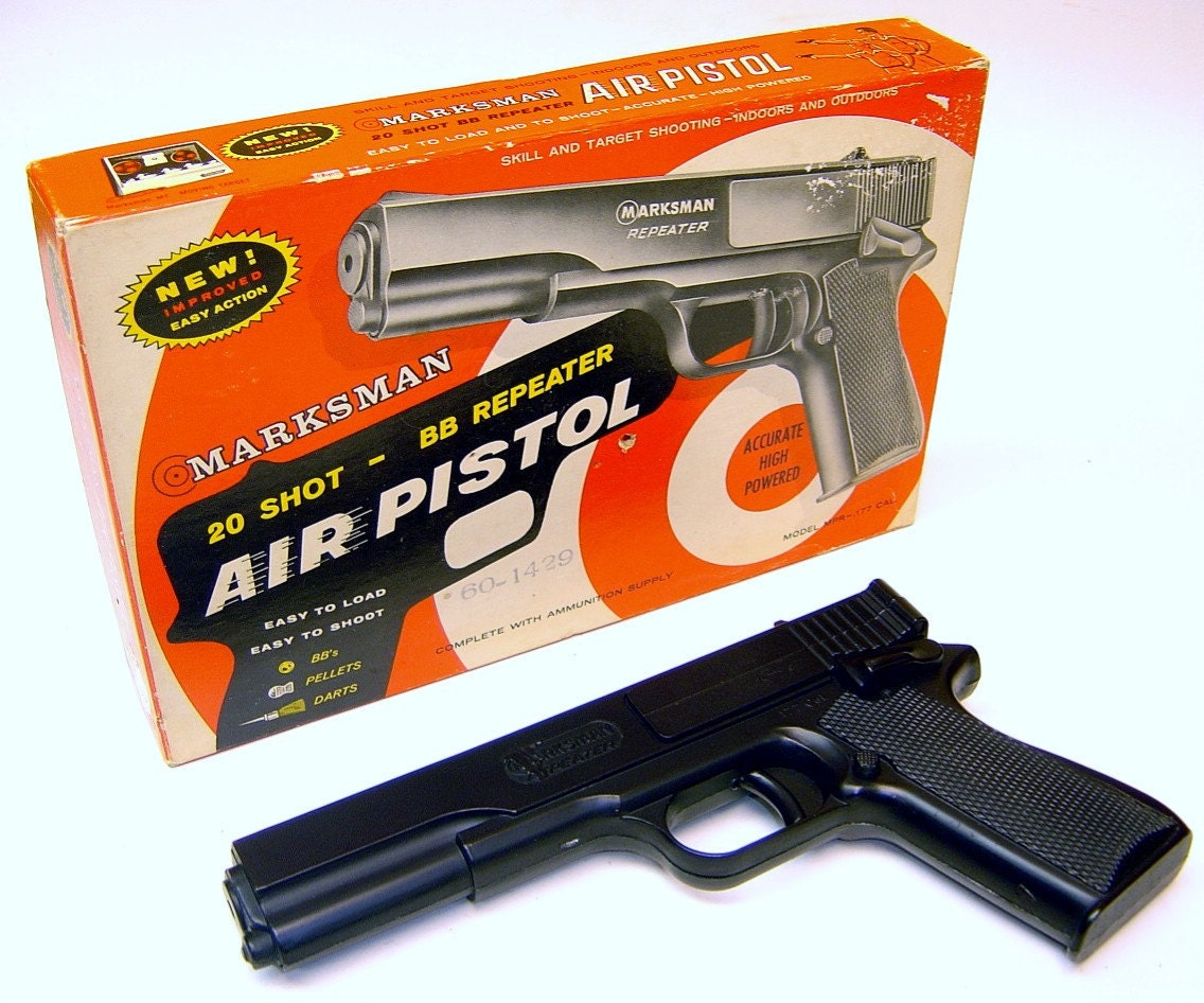Vintage 1950s Kit Marksman Air Pistol BB Gun Repeater