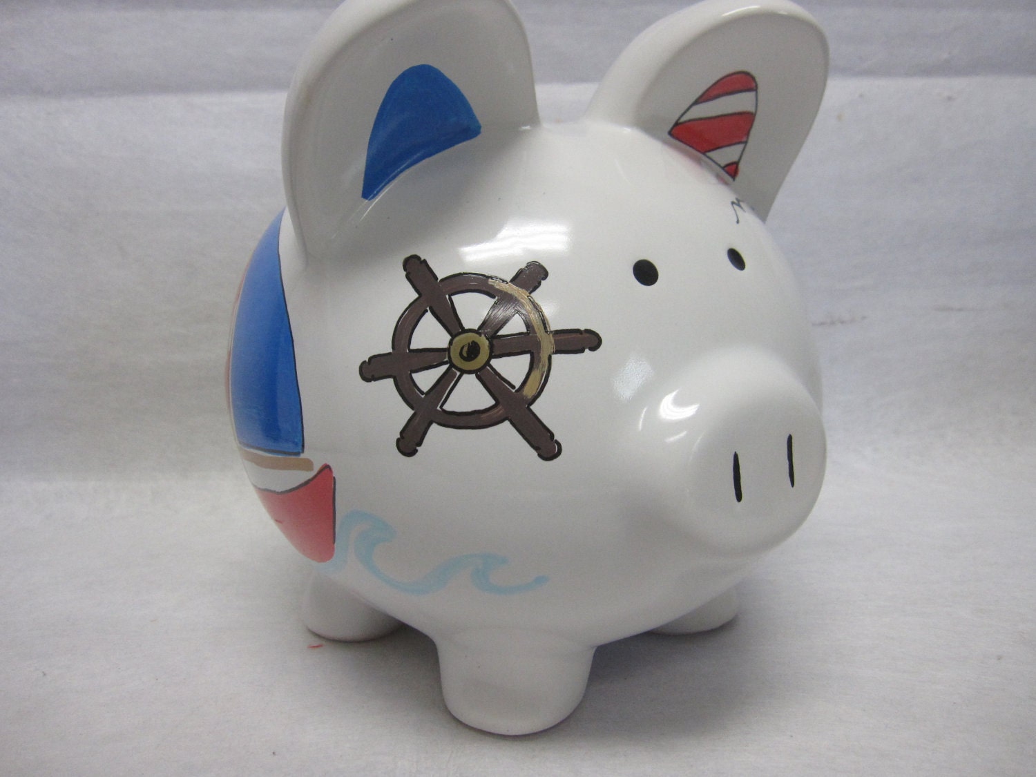 Personalized Piggy Bank Sail Boat by ThisLittlePiggieBank on Etsy