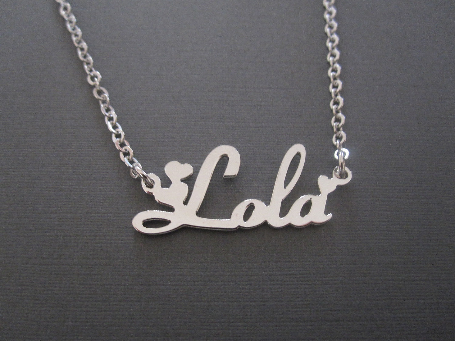 Personalized White Gold Name Necklace