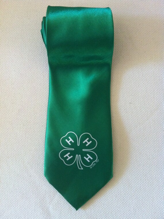 Vintage 4-H Classic Green Necktie