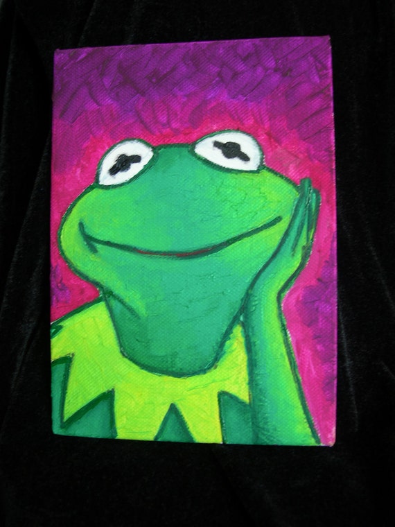 Items similar to Kermit The Frog - Original Oil Panting on Etsy