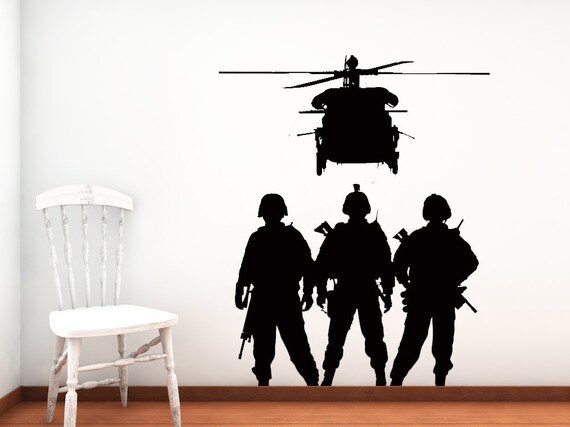 Military Troops Chopper Army Airforce Decal Sticker