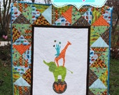 Items similar to Circus Stack PDF Quilt Pattern elephant giraffe bunny ...