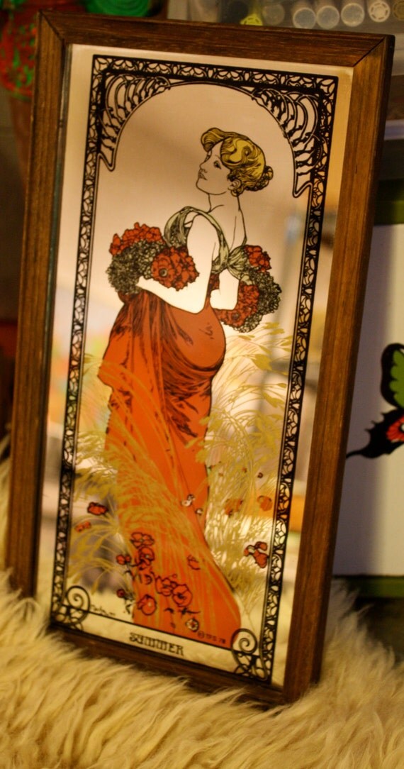 Mirror Print of Mucha 1903 Summer