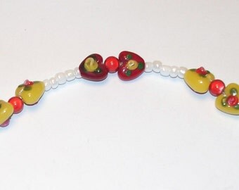 Handmade Girl's 14 Beaded CANDY NECKLACE Purple