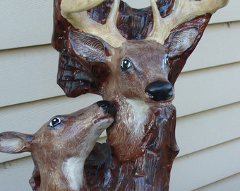 Items similar to Two Deer Mask woodland wildlife animal forest buck doe ...