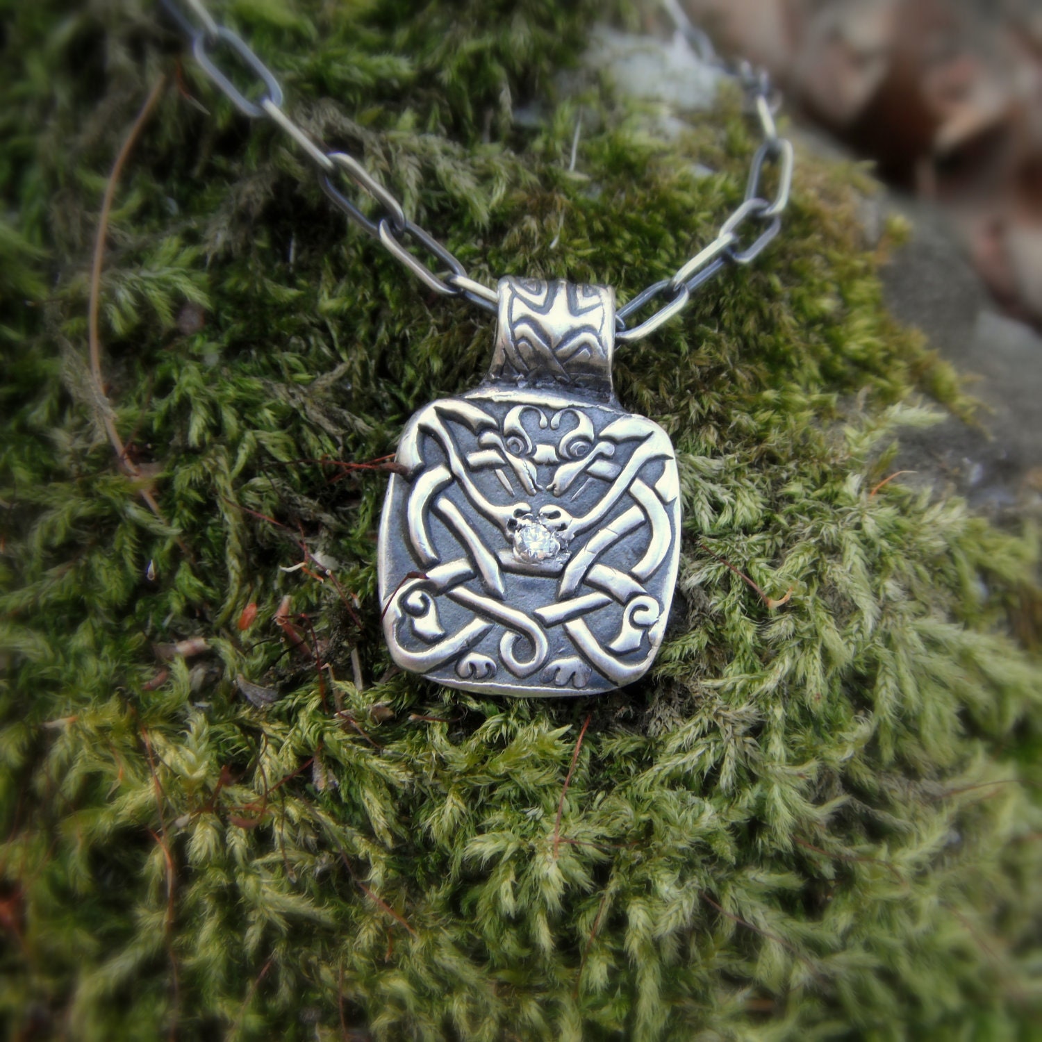 Celtic Necklace Handcrafted with Recycled Fine Silver