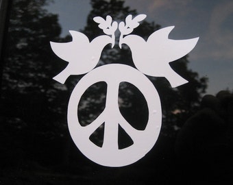 Peace Sign Car Window Decal Peace Out Decal Peace Window