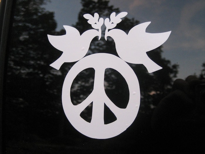 Peace Sign Vinyl Window Decals