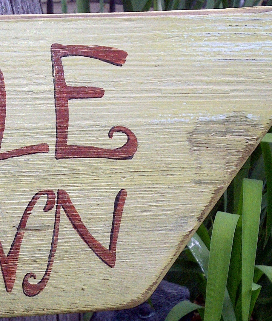 Garden Sign on Reclaimed Wood Handpainted by GrammyandGrampys