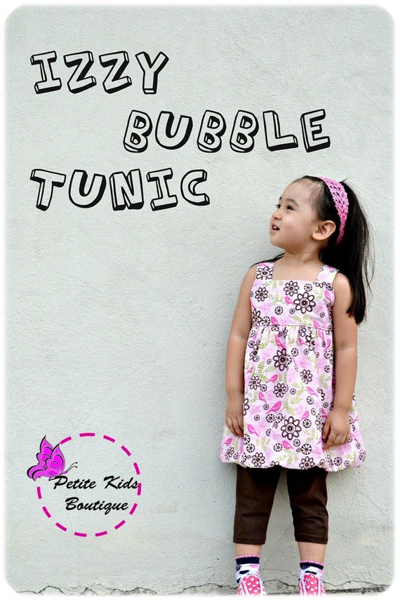 Izzy Bubble Tunic for Girls 12M 8Y PDF pattern