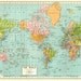 Vintage map of the WORLD original