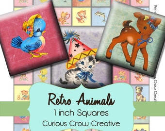 Animal collage sheet | Etsy